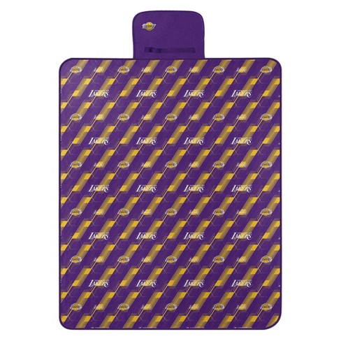 Nba Los Angeles Lakers Hexagon Stripe Picnic Blanket : Target