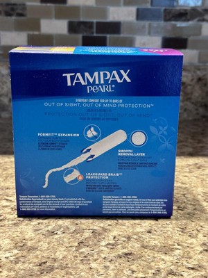 Tampax Pearl Ultra Absorbency With Leakguard Braid Tampons - Unscented ...