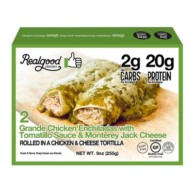 Real Good Gluten Free Frozen Grande Chicken Enchiladas - 9oz : Target