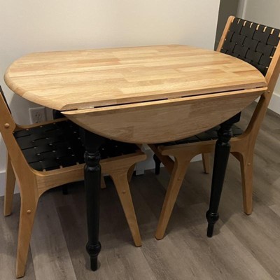 Double Drop Leaf Extendable Dining Table Natural/white - Buylateral ...