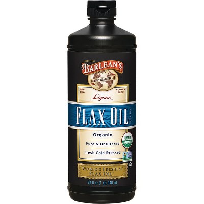 Barlean's Organic Fresh Flax Oil, 32 Fl Oz (946 Ml) : Target