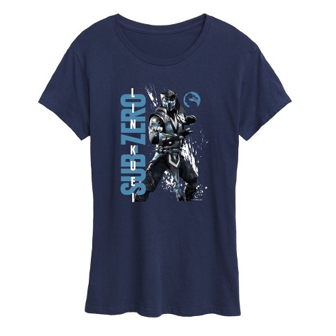 Women's Mortal Kombat Sub Zero Lin Kuei Short Sleeve Graphic T-shirt - Navy - 2x : Target