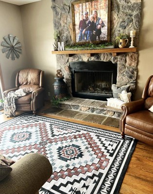 Nuloom Leighton Machine Washable Southwestern Medallion Area Rug : Target