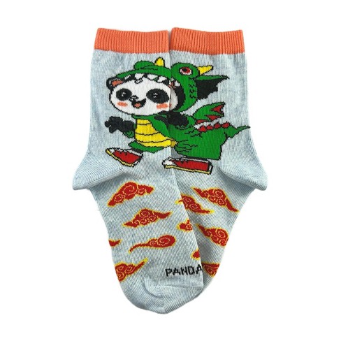 Panda Wearing Dragon Costume Socks For Kids (ages 3-5) - Small From The ...