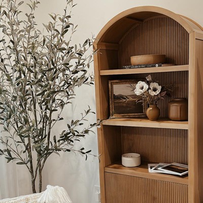 Grooved Wood Arch Bookcase Cabinet - Hearth & Hand™ With Magnolia : Target