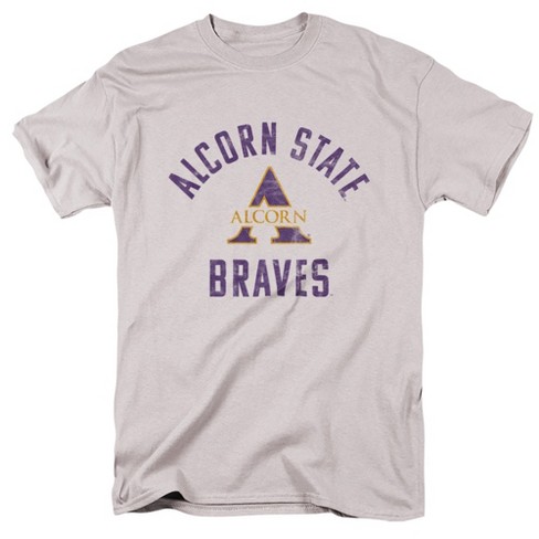 Alcorn State University Official Braves Logo Adult T-shirt, Silver ...