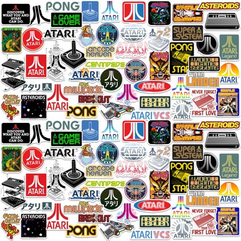 Atari Games Vinyl Large Deluxe Stickers Variety Pack : Target