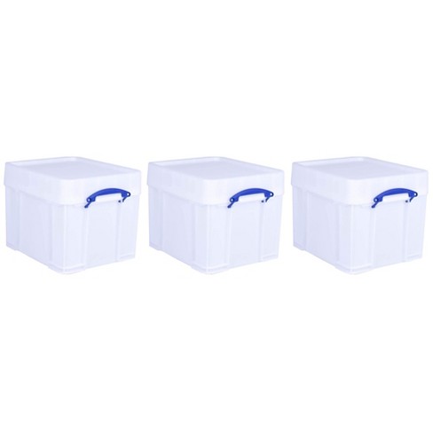 Really Useful Box 35 Liter Extra Strong Plastic Storage Box With Xl Snap Lid And Clip Lock ...