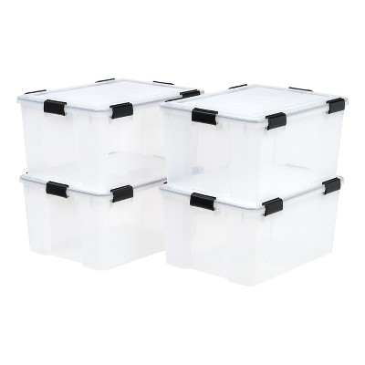 Iris Usa 44 Quart Weatherpro Plastic Storage Box With Durable Lid And ...