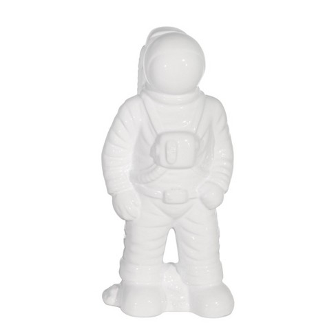 Sagebrook Home 12" Ceramic Astronaut Statuette - Contemporary White ...