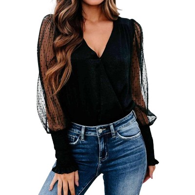 Women's Sheer Bliss Bodysuit - Trendsi L : Target