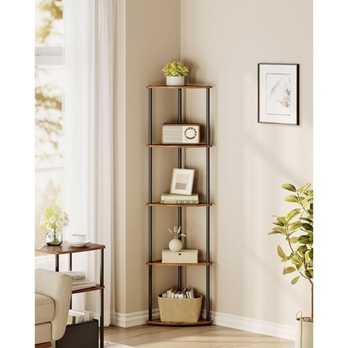 Songmics Home Corner Shelf Superfast Toolless Assembly 5 tier Corner Standing Shelf Corner Shelf Stand 15 X 10.6 X 54.7 Inches Target