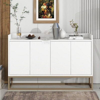 Buffet Cabinet With Storage, Kitchen Sideboard Buffet Cabinet With Open ...