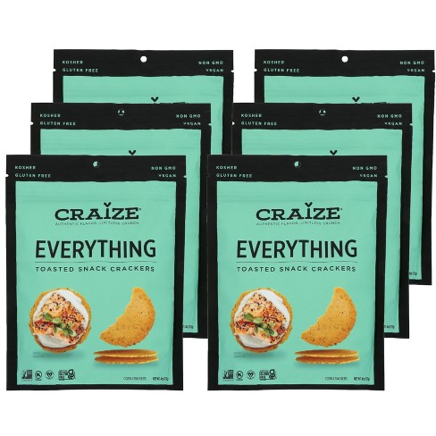 Craize Everything Toasted Corn Crackers - Case Of 6/4 Oz : Target