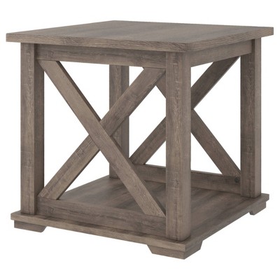 Arlenbry Square End Table Gray - Signature Design by Ashley: Farmhouse ...
