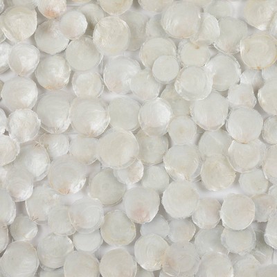 Capiz Shell Geometric Handmade Dimensional Overlapping Framed Wall Art ...