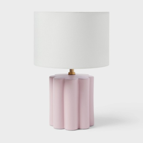 Fluted Kids' Table Lamp Purple - Pillowfort™ : Target
