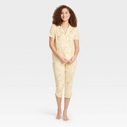 Women's Three-piece Pajama Set Red/white Large - White Mark : Target
