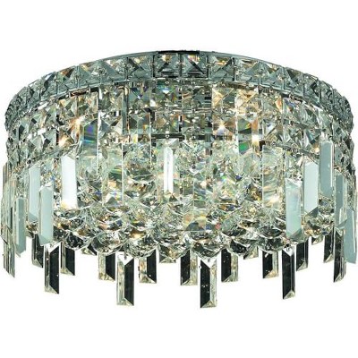 Elegant Lighting Maxime 5 Light Chrome Flush Mount Clear Royal Cut ...