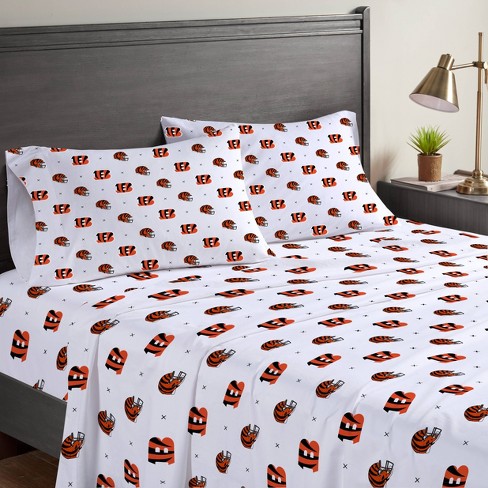Nfl Cincinnati Bengals Small X Queen Sheet Set : Target
