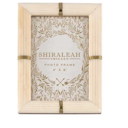 Shiraleah Portofino Ribbed 4x6 Picture Frame, Ivory : Target