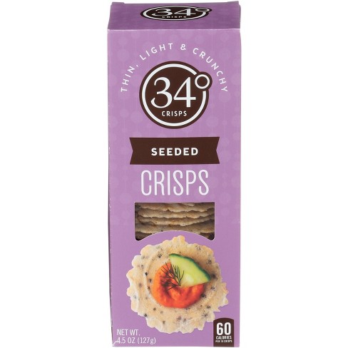 34 Degrees Seeded Crisps - Case Of 12 - 4.5 Oz : Target