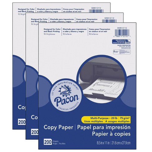 Pacon® Multi-purpose Paper, White, 20 Lb., 8-1/2" X 11", 200 Sheets Per ...