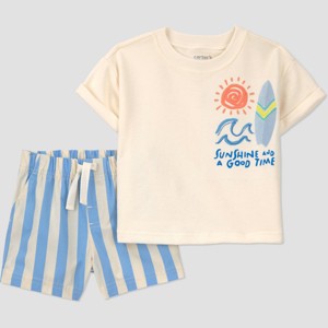 Carter's Just One You® Baby Boys' 2pc Striped Surfboard T-Shirt and ...