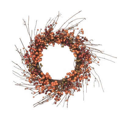 Nearly Natural 24” Fall Hydrangea Wreath : Target