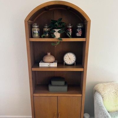 Grooved Wood Arch Bookcase Cabinet - Hearth & Hand™ With Magnolia : Target