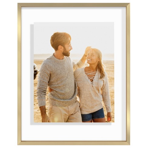 Americanflat Floating Aluminum & Plexiglass Frame - 11x14 - Gold : Target
