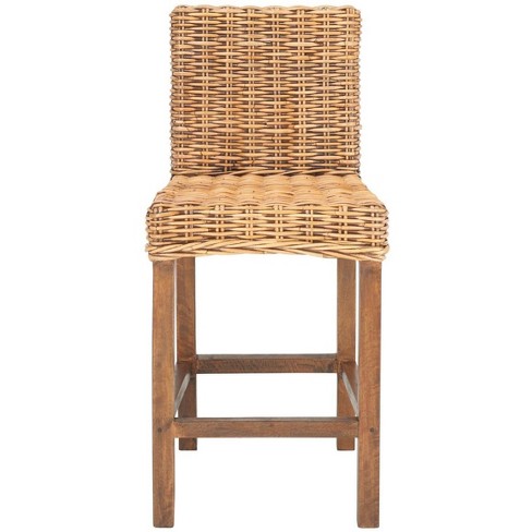 Tobie Rattan Counter Stool - White Washed - Safavieh : Target