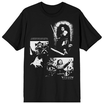 Willow (1988) Character Collage Men's Black Graphic Tee-small : Target