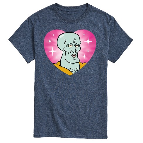 Men's Spongebob Squarepants Handsome Squidward Heart Short Sleeve ...