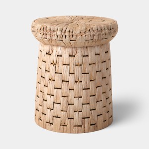Water Hyacinth Woven Side Table Natural - Threshold™ : Target