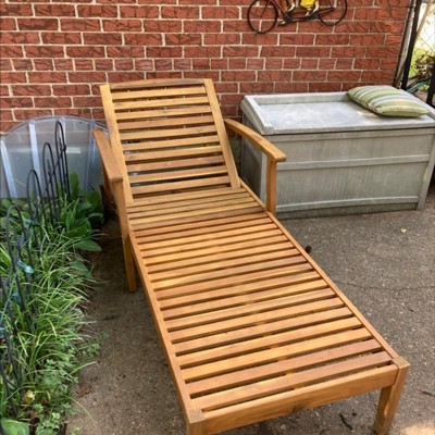 Best Choice Products 79x26in Acacia Wood Outdoor Chaise Lounge Chair W ...