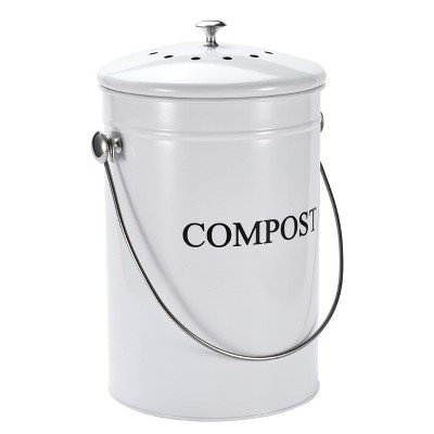 Whole Housewares Stainless Steel Kitchen Counter Compost Bin With Lid ...