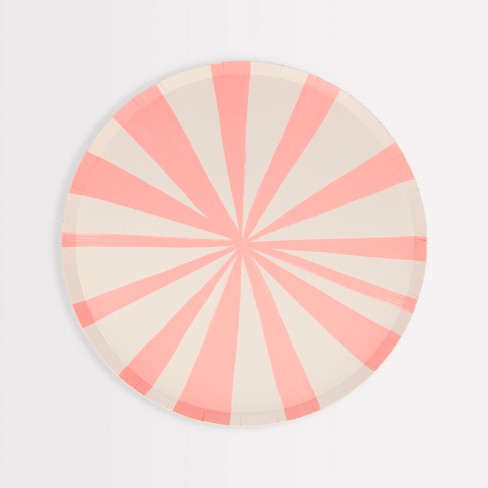 Meri Meri Pink Stripe Side Plates (pack Of 8) : Target