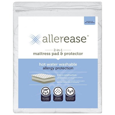 King Maximum Bed Bug And Allergy Mattress Protector White - Allerease : Target