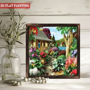 Cottage Courtyard Canvas Wall Art Paintings Wall Decor Themed Photo ...