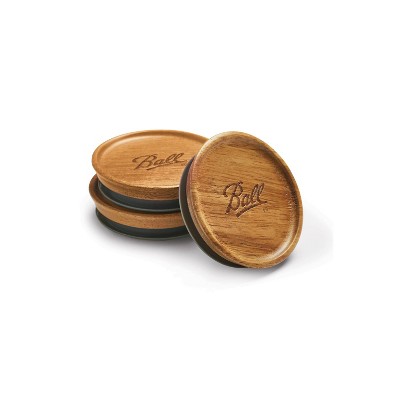 Ball 3pk Wooden Storage Lids, Regular Mouth: Hardwood Canning Lids For ...