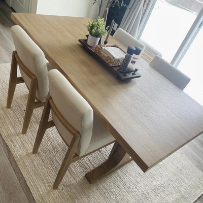 Pedestal Wood Dining Table - Natural - Hearth & Hand™ With Magnolia ...