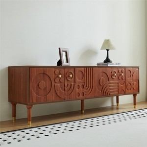 JVNOXK Medieval-style TV console with carved cabinet doors Modern TV ...