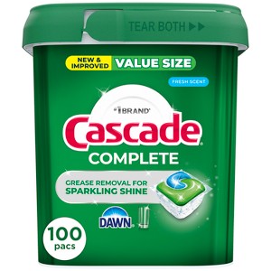 Cascade Fresh Scent Complete Pods Dishwasher Detergents - 100ct : Target