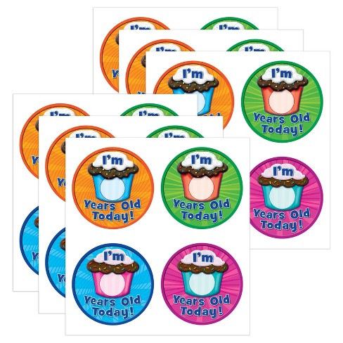 Teacher Created Resources® I Am __ Years Old Today Wearem Badges, 32 ...