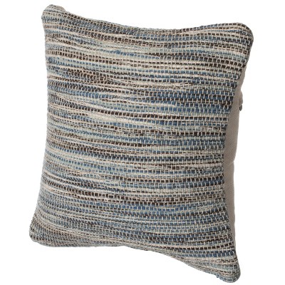 Deerlux 16" Handwoven Wool & Cotton Throw Pillow Cover With Woven Knit ...