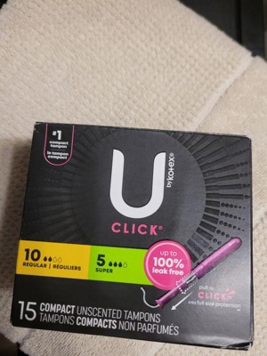 U By Kotex Click Compact Tampons - Multipack - Regular/super ...
