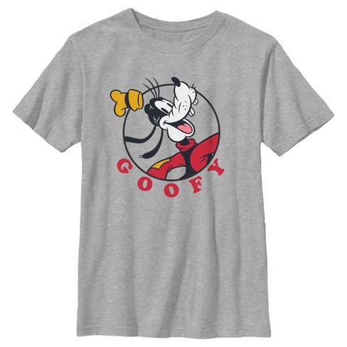Boy's Mickey & Friends Goofy Circle Portrait T-shirt - Athletic Heather ...