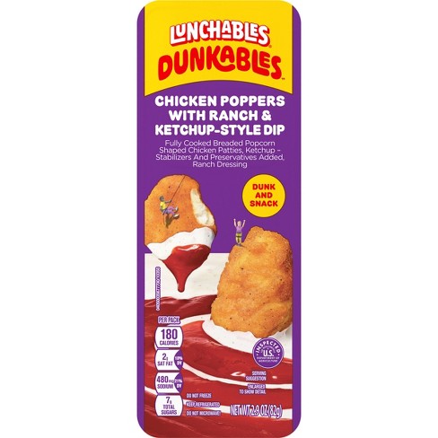 Lunchables Dunkables Chicken Poppers With Ketchup And Ranch - 2.9oz ...