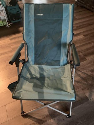 3 Position Tension Recliner Outdoor Portable Camp Chair Green - Embark ...